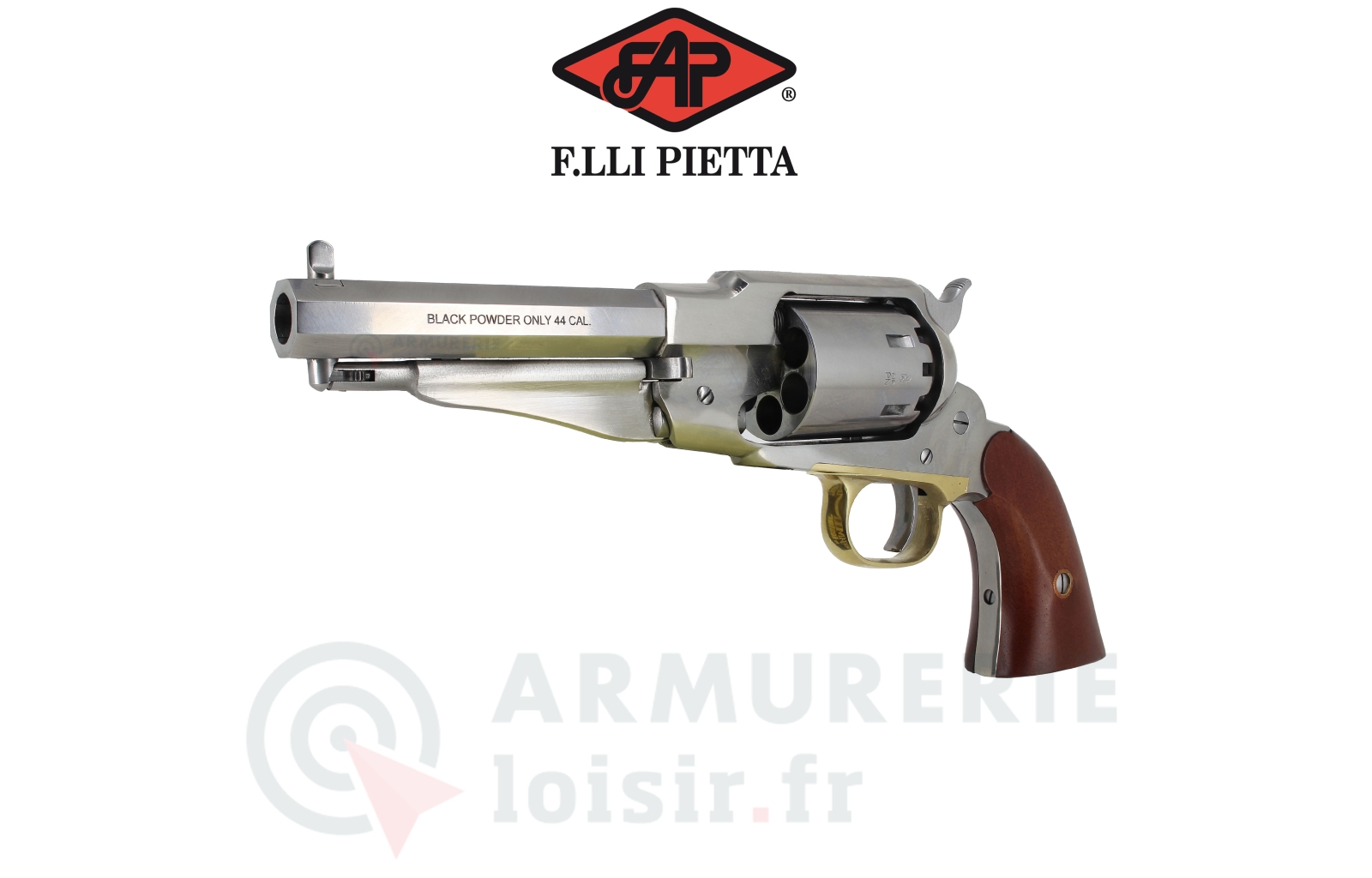 Revolver poudre noir Pietta 1858 remington sheriff cal.44 - Armurerie ...
