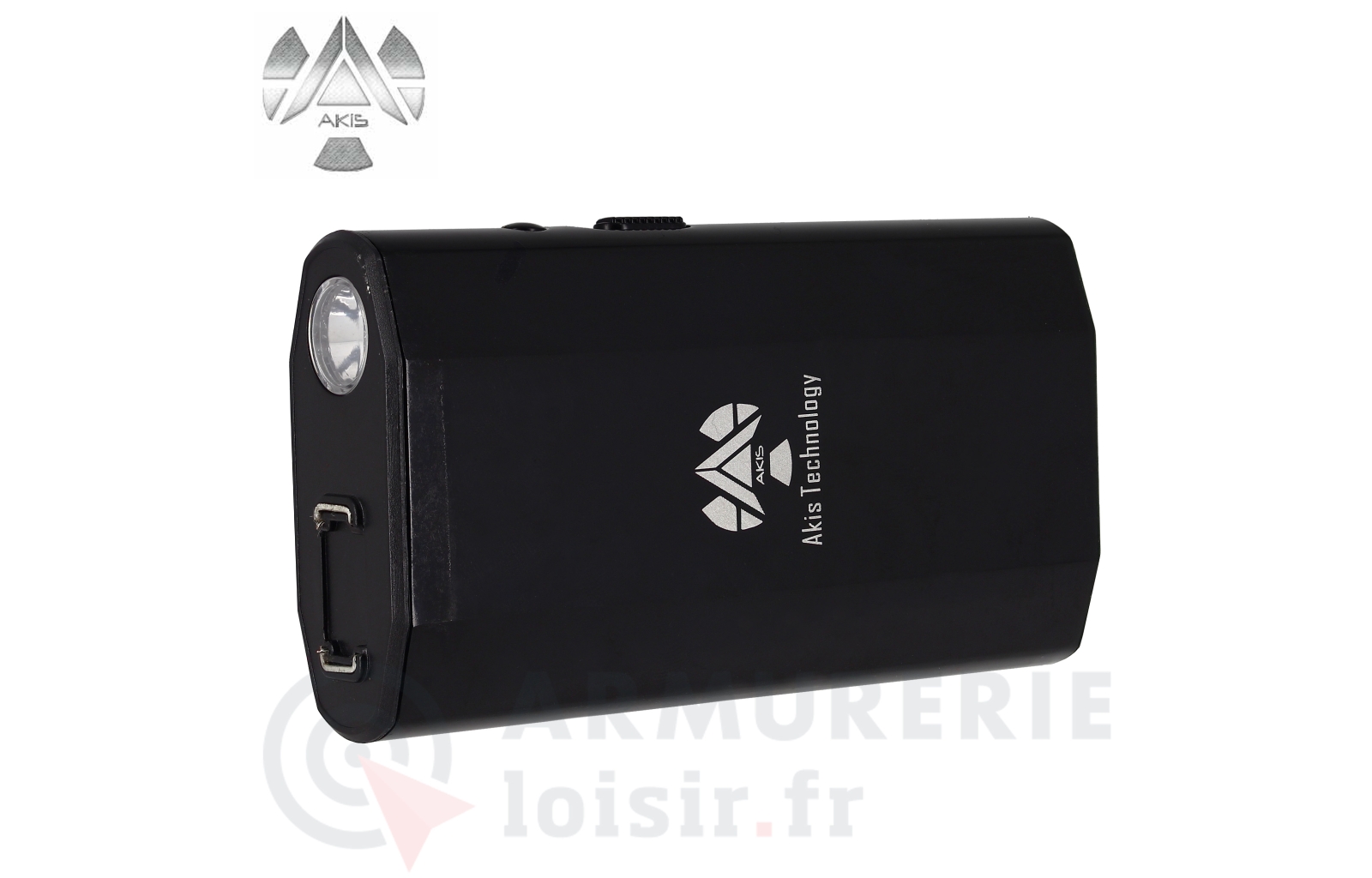 Shoker électrique lampe power bank Akis 10 000 000 Volts - Armurerie Loisir