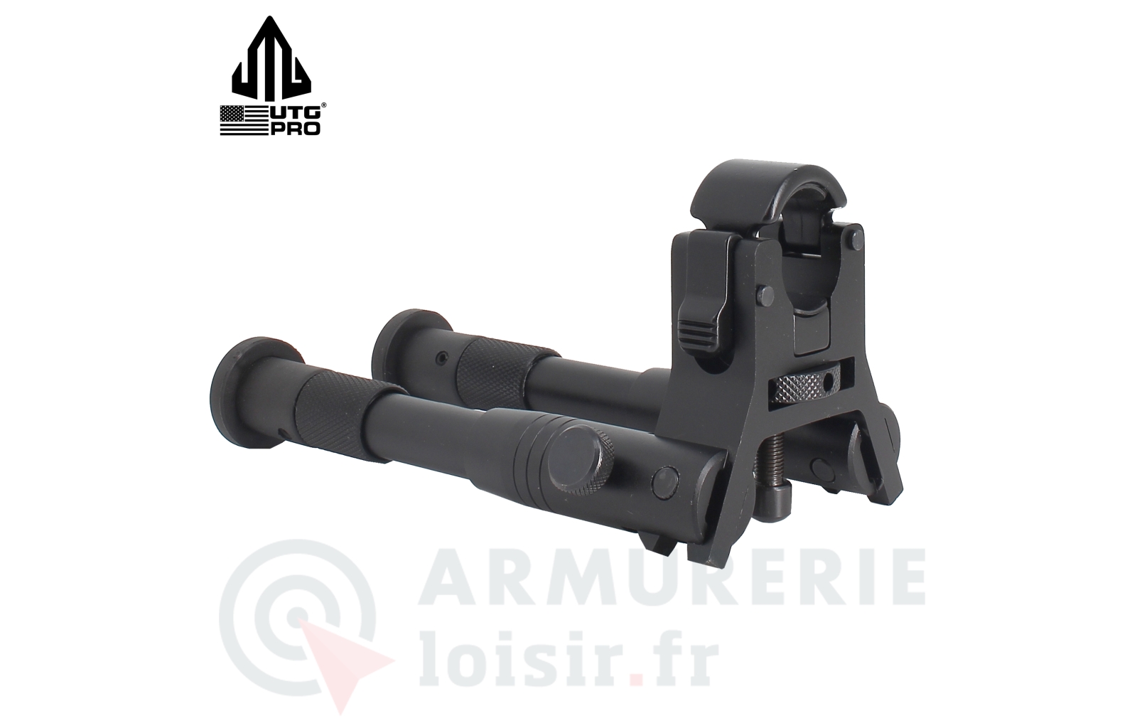 Bipied montage rapide UTG fixation sur canon - Armurerie Loisir