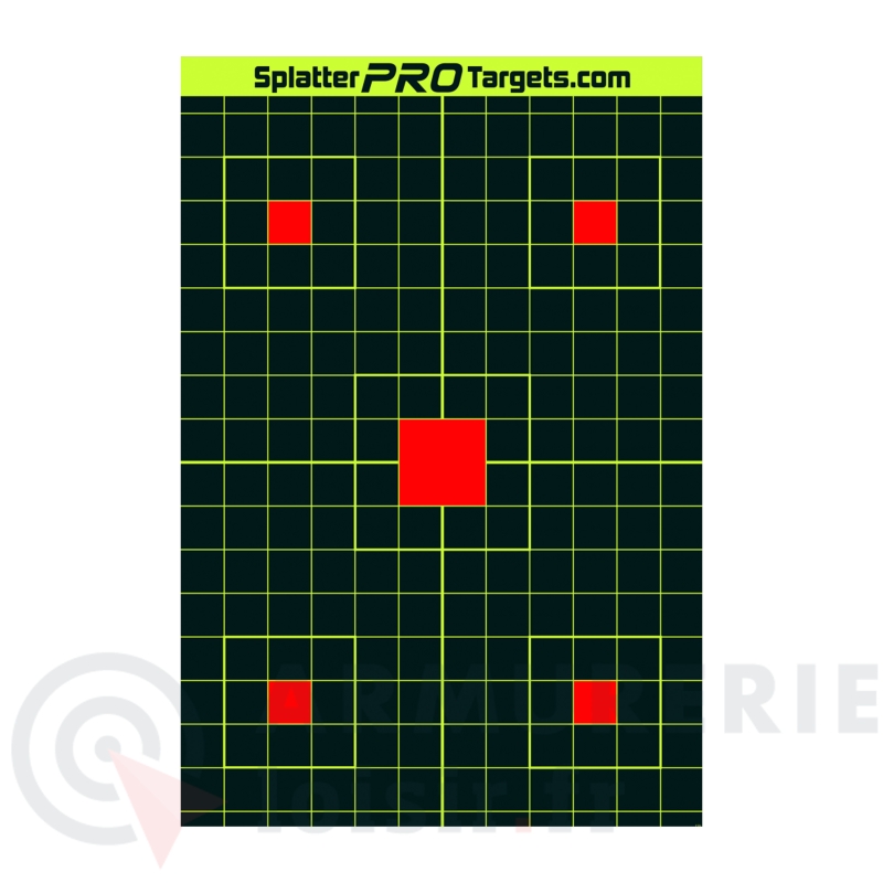 10 cibles de tir réactives Splatter Pro Targets 45x30cm - Armurerie Loisir